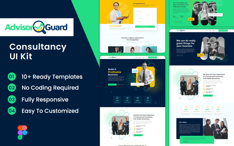 Advisor Guard - Figma Consultancy UI Template