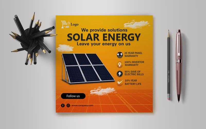 Solar Renewable Energy Bulletin #341375 - TemplateMonster