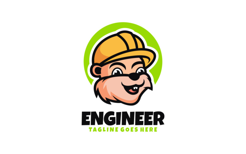 Engineer Mascot Cartoon Logo 2 #341863 - TemplateMonster