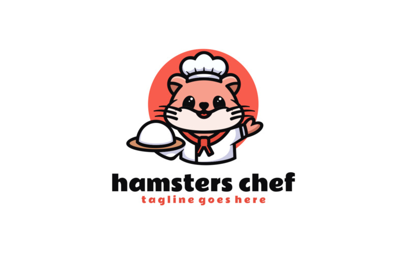 Hamsters Chef Mascot Cartoon Logo #341865 - TemplateMonster