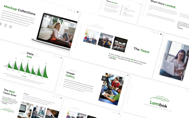 Lombok Lookbook Moda Powerpoint Şablonu - TemplateMonster