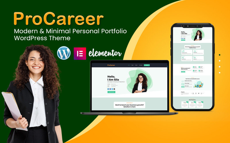 ProCareer - Un thème WordPress Portfolio époustouflant et professionnel