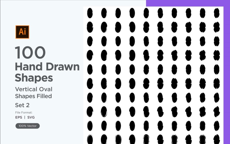 Vertical Oval Shape Filled 100_Set V 2 - TemplateMonster