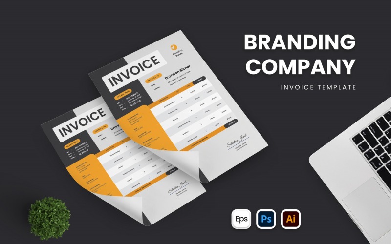Branding Companies Invoice Template #342963 - TemplateMonster