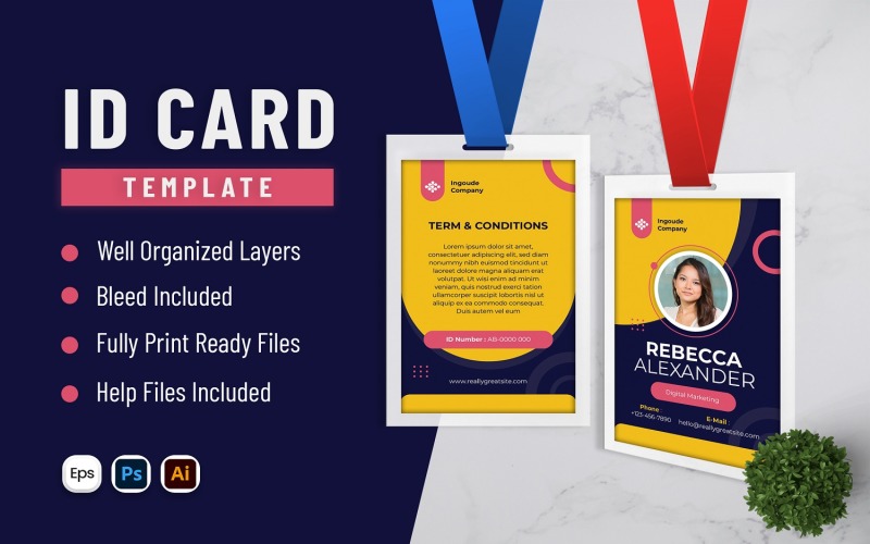 Modern Identity ID Card Template #342944 - TemplateMonster