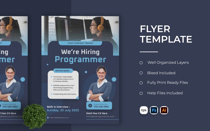 We Are Hiring Programmer Flyer #342934 - TemplateMonster