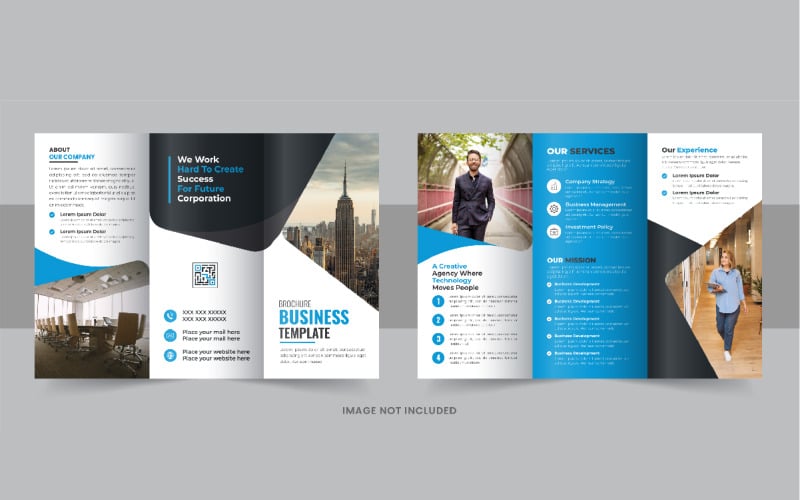 Business Brochure Trifold Template #343043 - TemplateMonster
