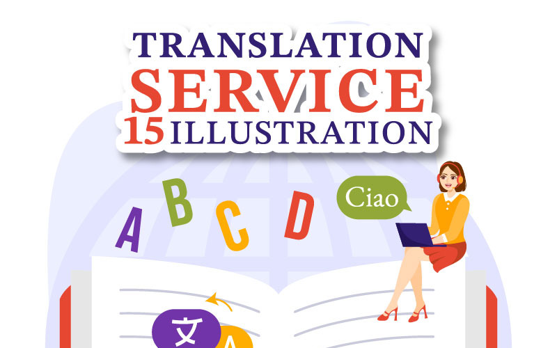 15 Illustration du service de traduction - TemplateMonster