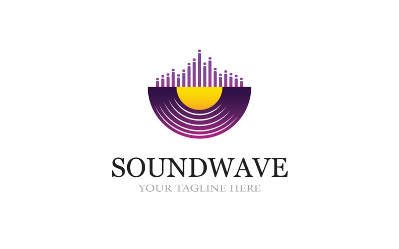 Sound Wave logo For All music #343246 - TemplateMonster