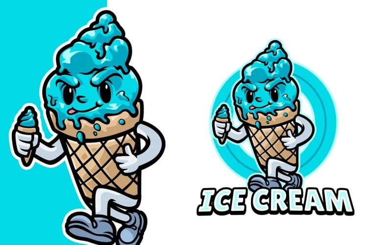 Ice Creams Mascot Logo Template #343317 - TemplateMonster