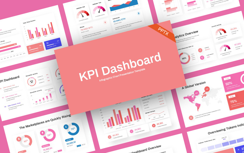 KPI Dashboard Infographic PowerPoint Template