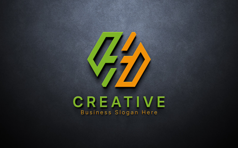 Czarne logo — projekt premium | Szablon potwora