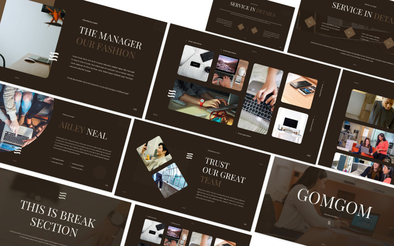 Plantilla de PowerPoint de moda estilo Gomgom