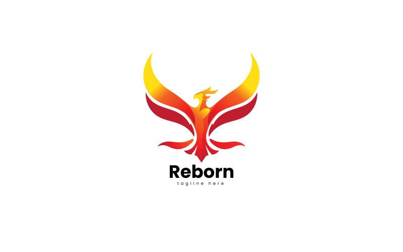 Reborn Logo - Fire Bird Phoenix #343480 - TemplateMonster