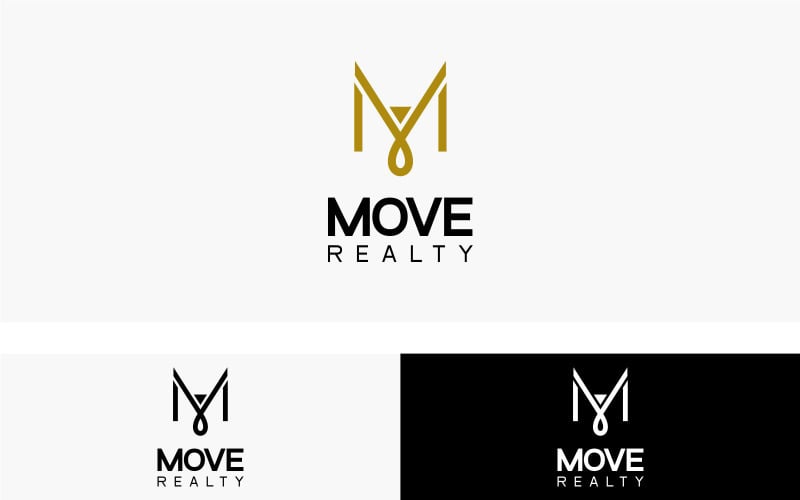 Letter M Eagle_MOVE REALITY Logo Template - TemplateMonster