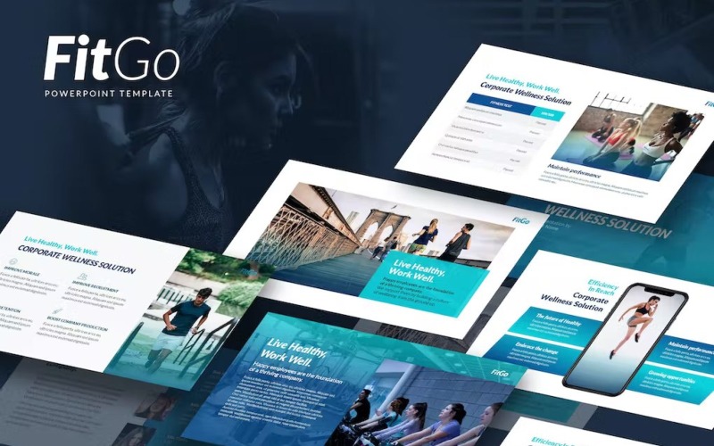 FitGo - Modello PowerPoint #343664 - TemplateMonster