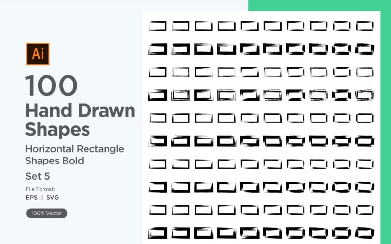 Horizontal Rectangle Shape Bold 100_Set V 5 - TemplateMonster