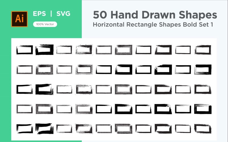Horizontal Rectangle Shape Bold 50_Set V 1 - TemplateMonster
