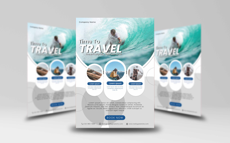 Time To Travel Flyer Template 1 #343726 - TemplateMonster