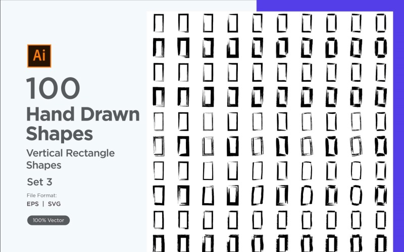 Vertical Rectangle Shape 100_Set V 3 - TemplateMonster