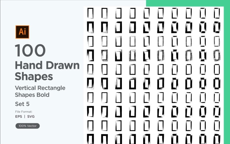 Vertical Rectangle Shape Bold 100_Set V 6 - TemplateMonster