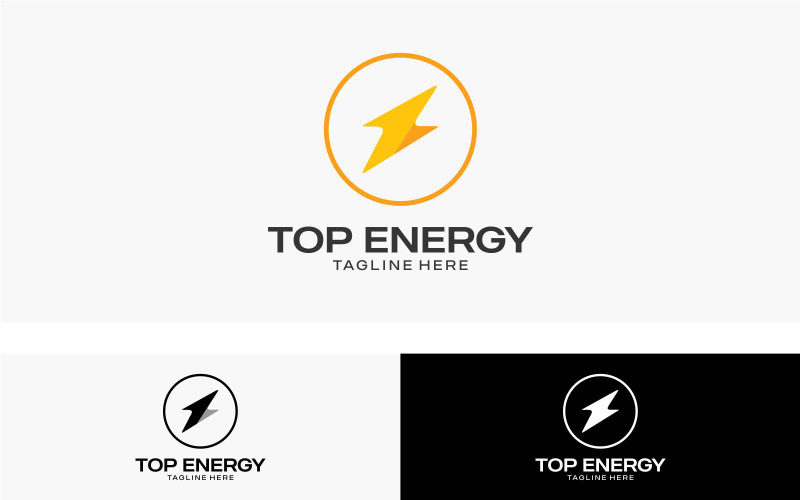 Modern En İyi Enerji Logo Şablonu Tasarımı - TemplateMonster