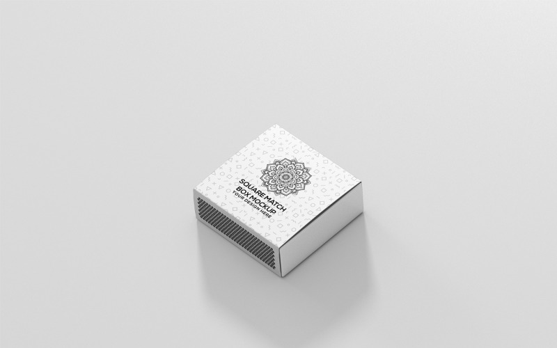 Match Box - Square Match Box Mockup #344028 - TemplateMonster