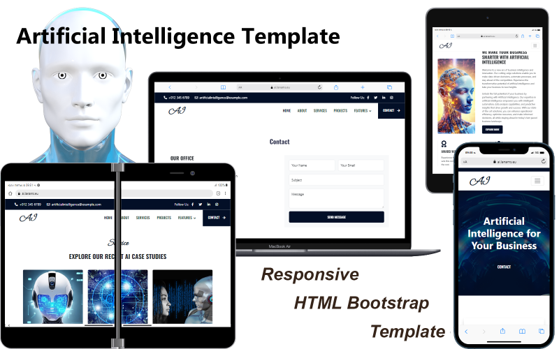 Modello di intelligenza artificiale - Modello di bootstrap HTML reattivo