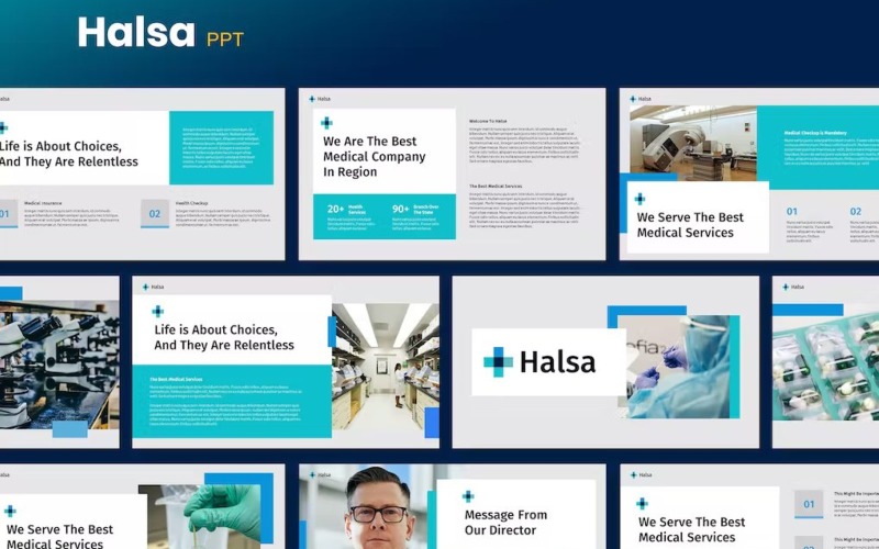Halsa – Medizinische Vorlage Powerpoint - TemplateMonster