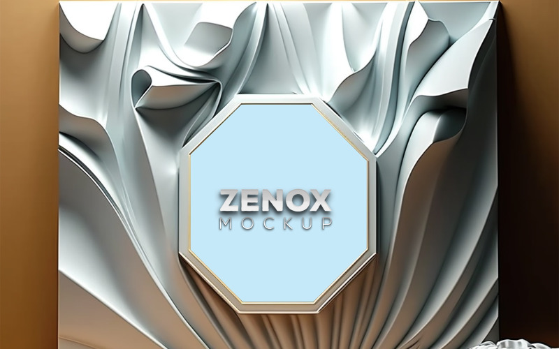 Logo BMockup | 3D Logo Mockup | 3D geometric Polygon Shape Background