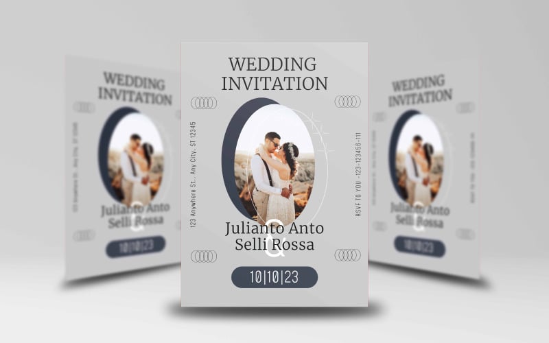 Wedding Invitation Flyer Template #344338 - TemplateMonster