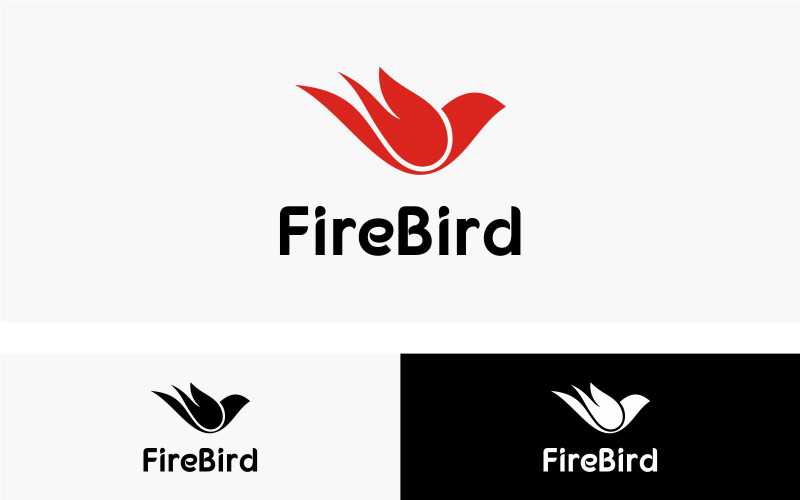 Fire Bird Logo Design Template #344474 - TemplateMonster