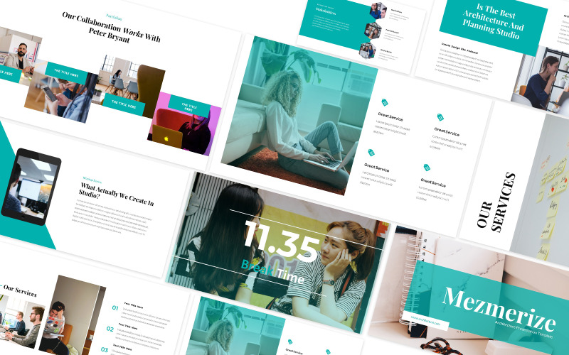 Modèle PowerPoint d'architecture Mezmerize