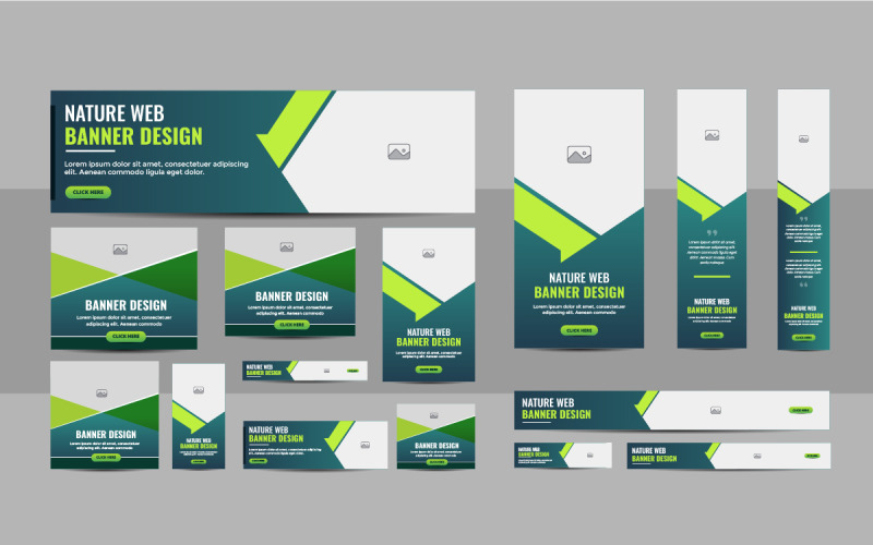 Příroda web banner šablony návrhu rozložení - TemplateMonster