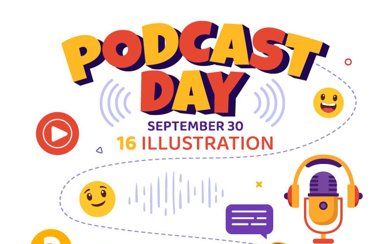 16 International Podcast Day Illustration - TemplateMonster