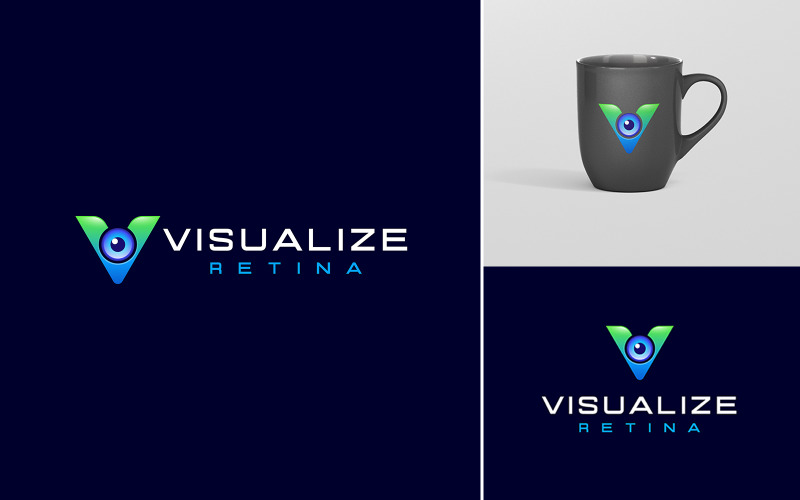 Visualize Retina Logo Template #344715 - TemplateMonster