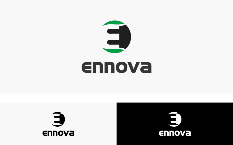 Letter E - Ennova Logo Design Template - TemplateMonster