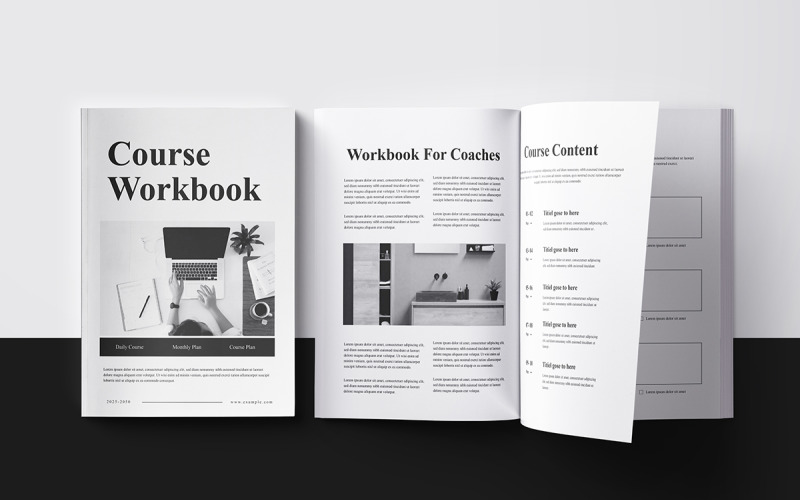 Course Workbook Magazine Layout #345056 - TemplateMonster