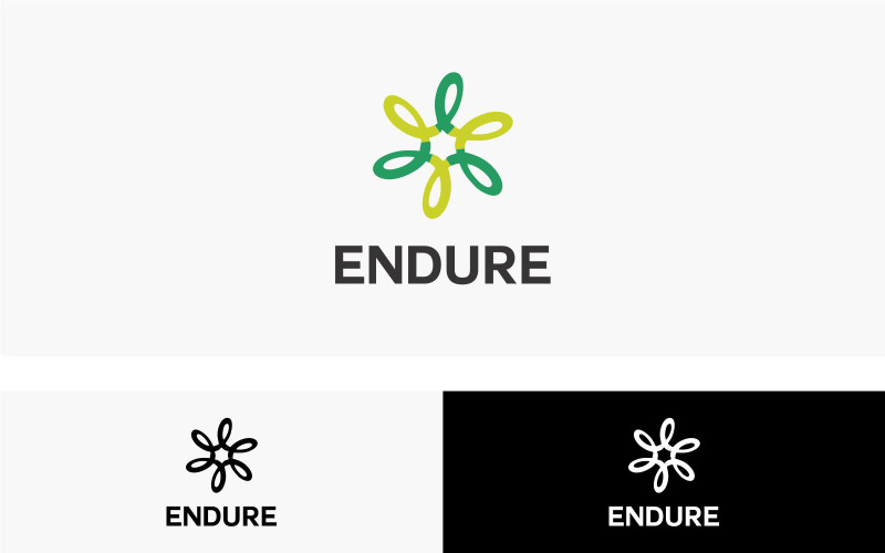 Endurer le modèle de conception de logo - TemplateMonster