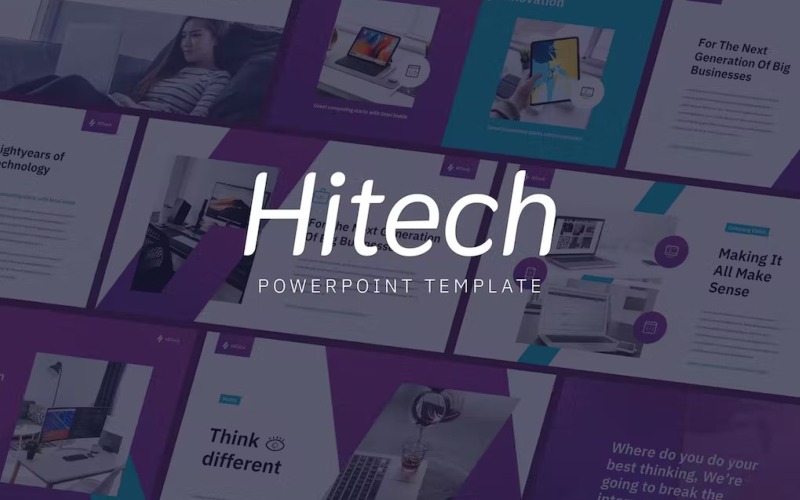HITECH - Modern Powerpoint Template #345079 - TemplateMonster