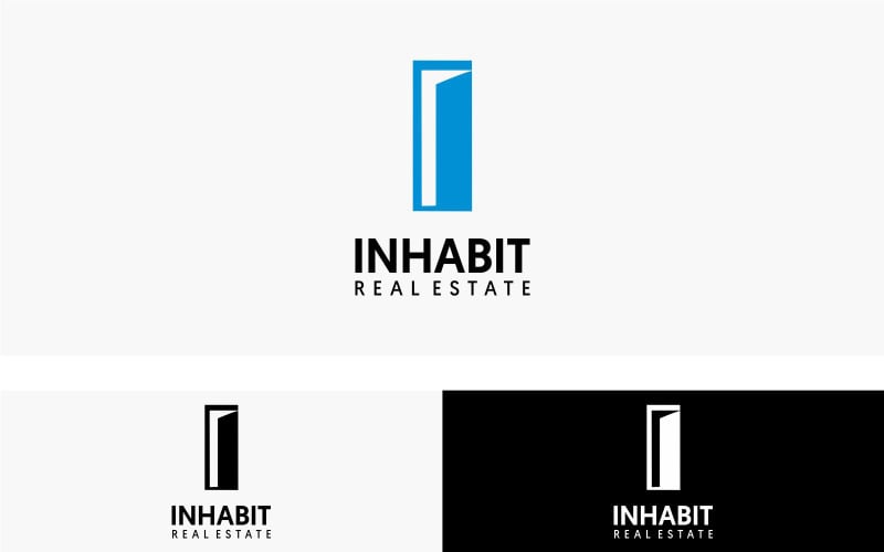Inhabit Real Estate Logo Design Template - TemplateMonster
