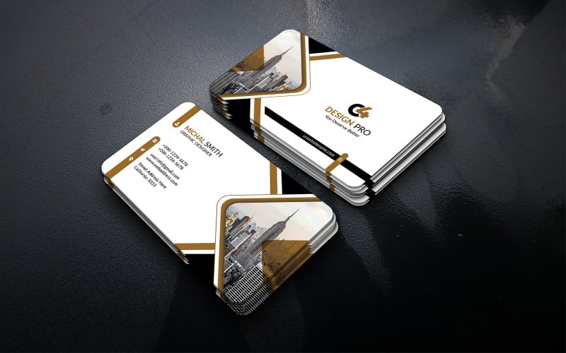 Business Card Modern Design #345186 - TemplateMonster