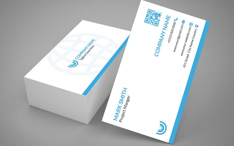 Unique Business Card Template #345183 - TemplateMonster