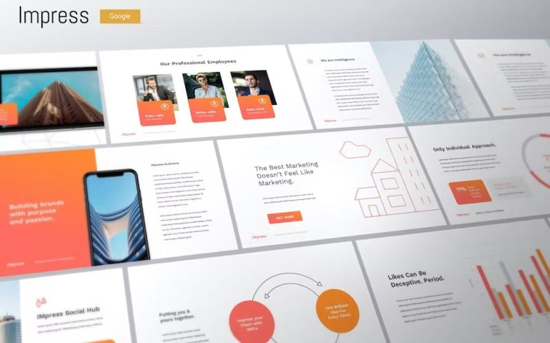 Impress - Digital Marketing Google Slides - TemplateMonster