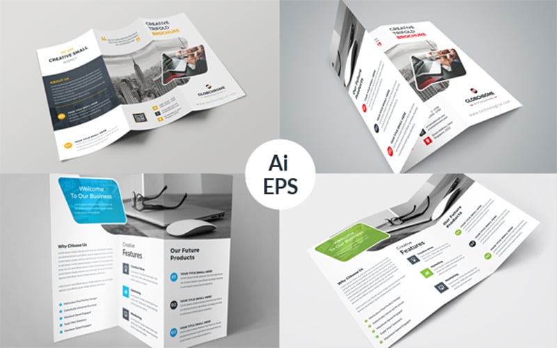 Solution Trifold Brochure #345205 - TemplateMonster