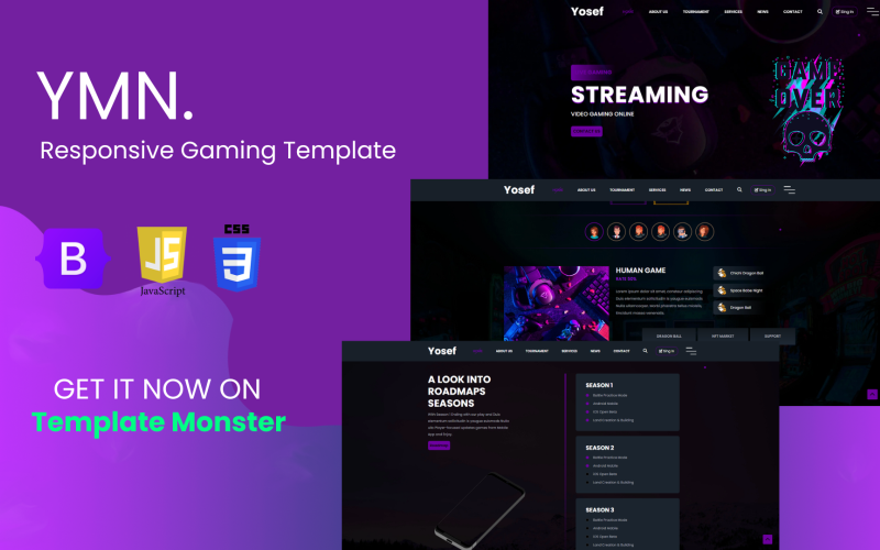 YMN. - Responsive Gaming Template #345203 - TemplateMonster