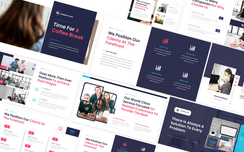 Kamari Business Solution Powerpoint Template