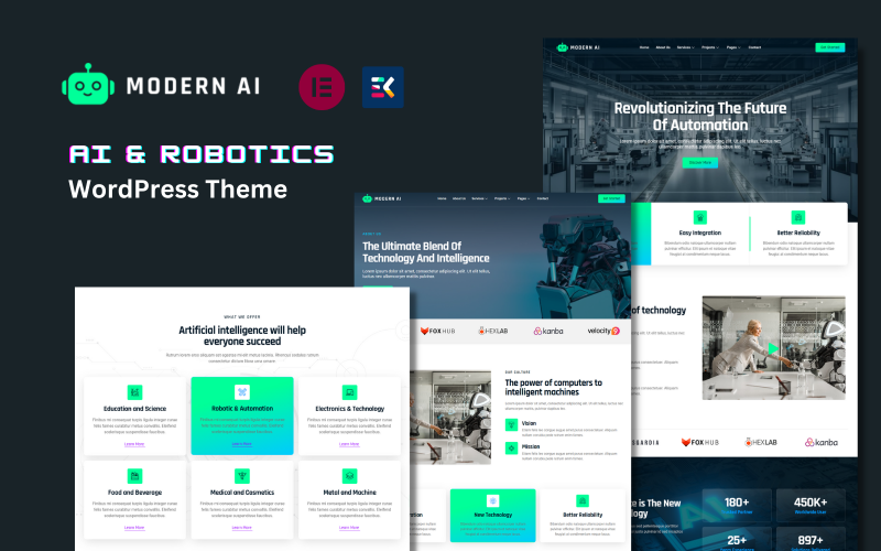 Modern AI - Tema de WordPress para inteligencia artificial y robótica