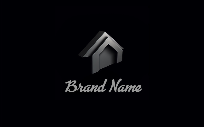 3D Ev Logosu | Emlak Logo Tasarımı #345831 - TemplateMonster