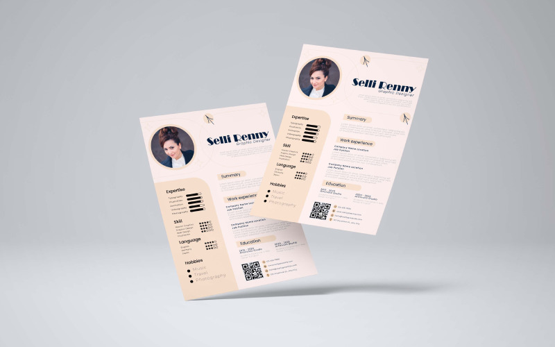 Resume and CV Flyer Template 2 #345854 - TemplateMonster